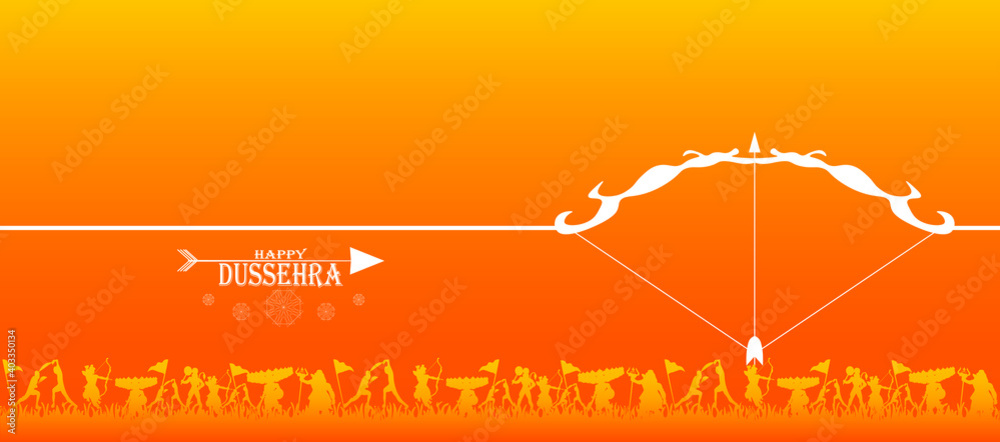 Vetor de Lord Rama killing Ravan design for Dussehra festival of India ...