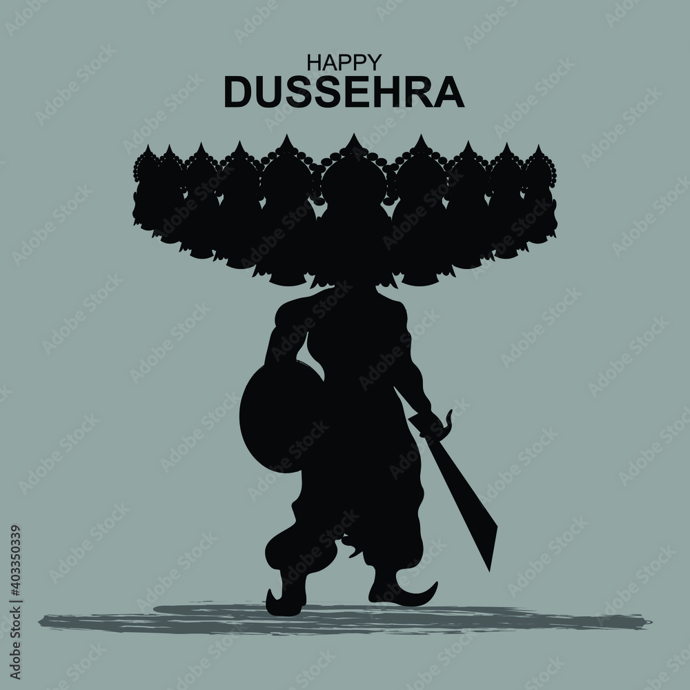Vector illustration of Ravan for Dussehra festival of India. Stock ...