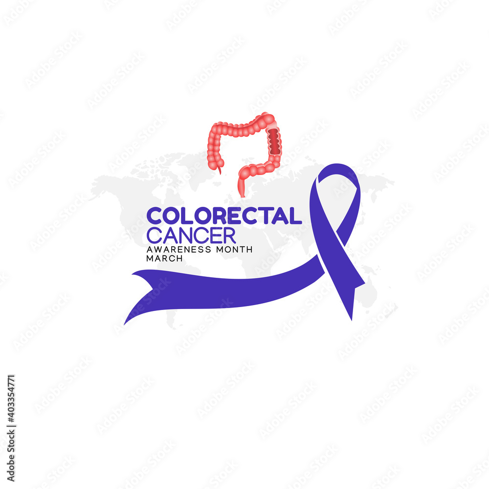 vector graphic of colorectal cancer awareness month good for colorectal ...
