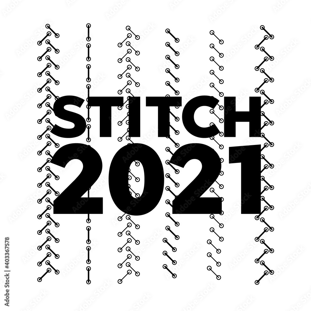 Embroidery pattern. Monochrome stitches on white background. Sewing ...