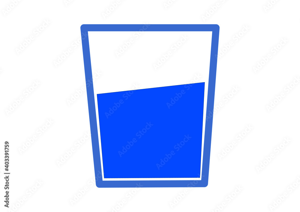 Water glass icon,vector illustration. Flat design style. vector water ...