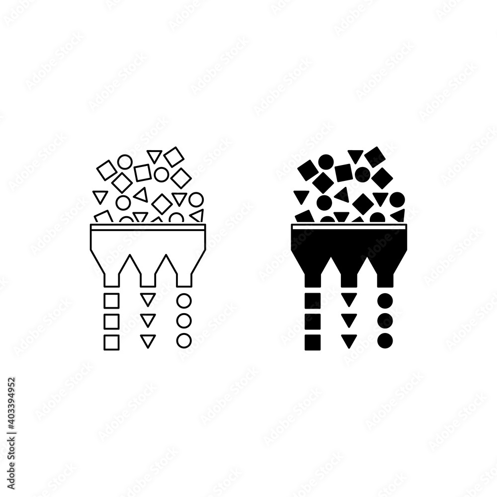 Set of visualized and simplified sort process Stock Vector | Adobe Stock