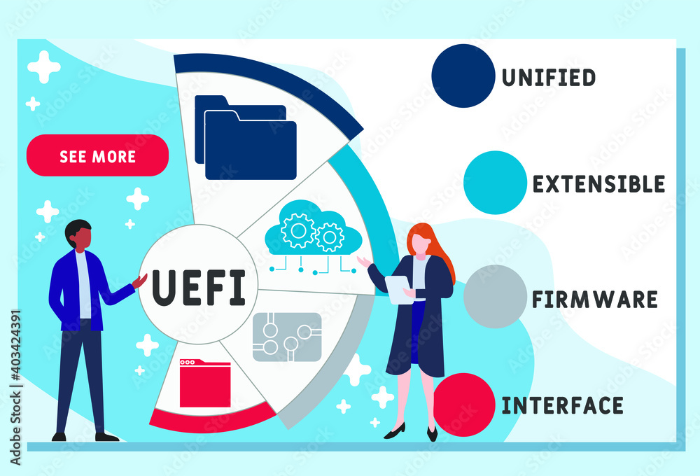 Vector website design template . UEFI - Unified Extensible Firmware ...