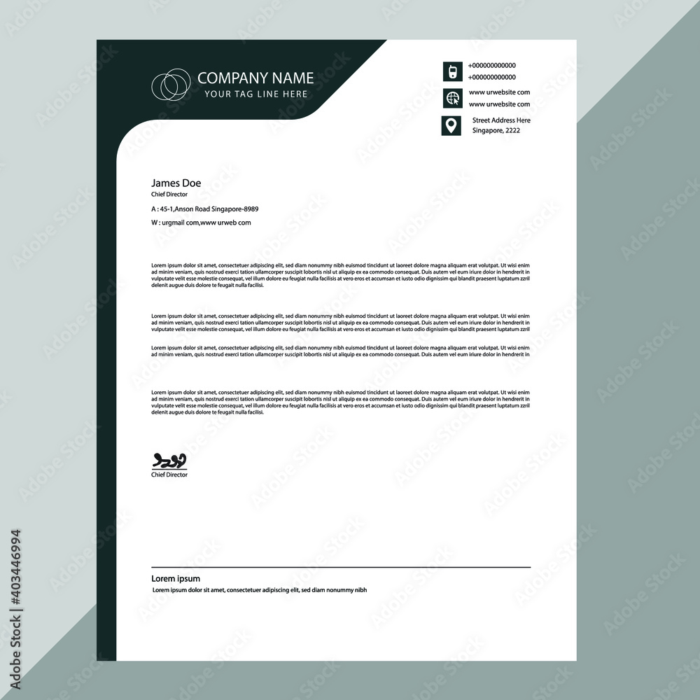 Business style letter head templates for your project design, Vector ...