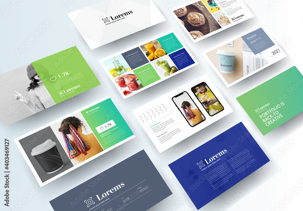 Minimal Portfolio Presentation Layout Stock Template | Adobe Stock