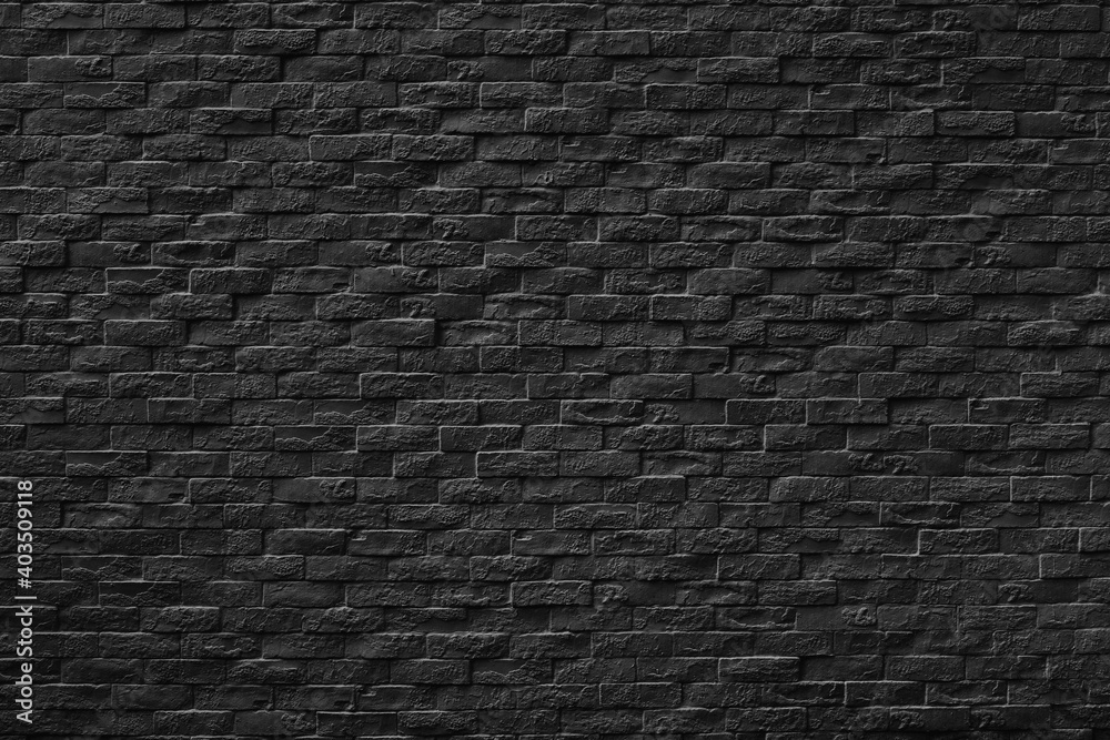 Black stone brick wall texture. Stock Photo | Adobe Stock