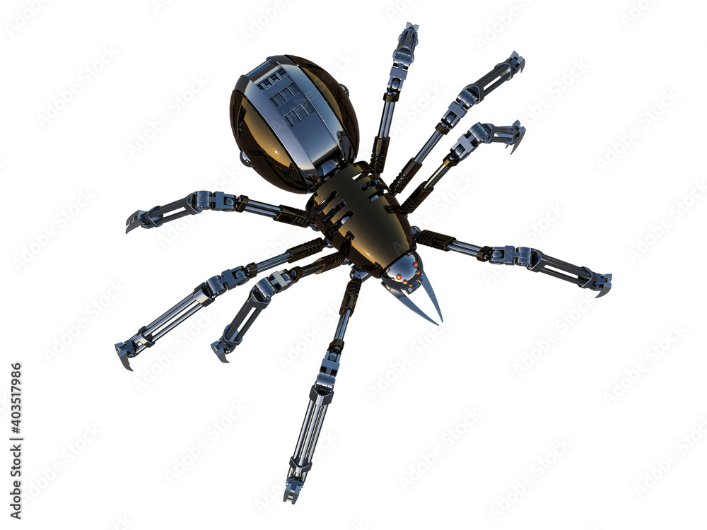 Mechanical spider Artificial intelligence. High resolution image ...