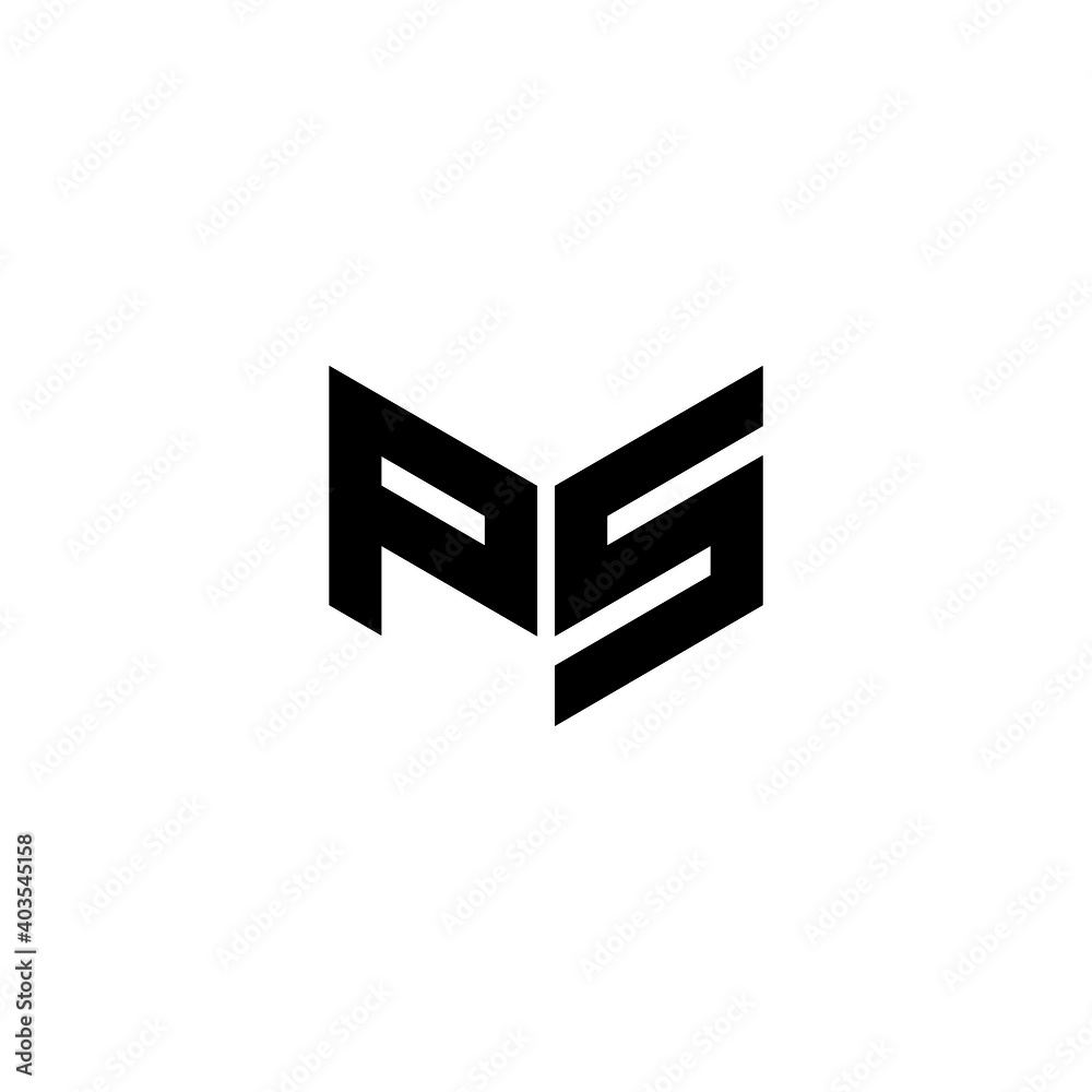 PS letter logo design with white background in illustrator, vector logo ...