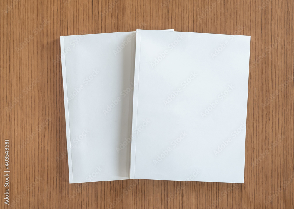 Book mockup with blank white front cover page a4 paperback mock up for ...