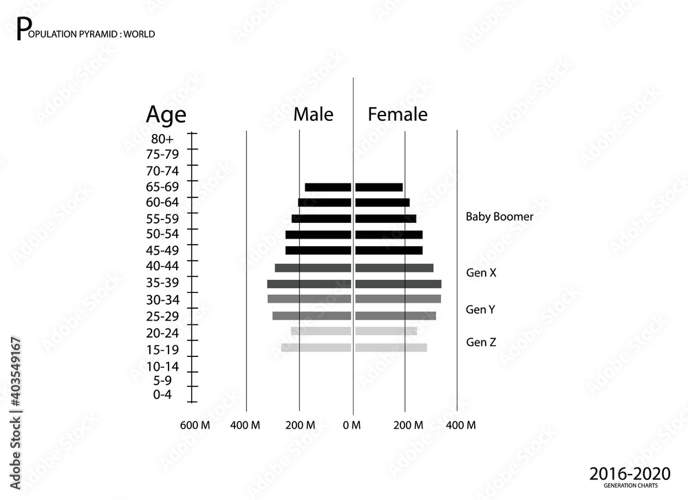 Population and Demography, Population Pyramids Chart or Age Structure ...