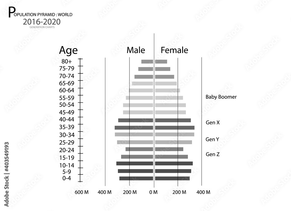 Population and Demography, Population Pyramids Chart or Age Structure ...