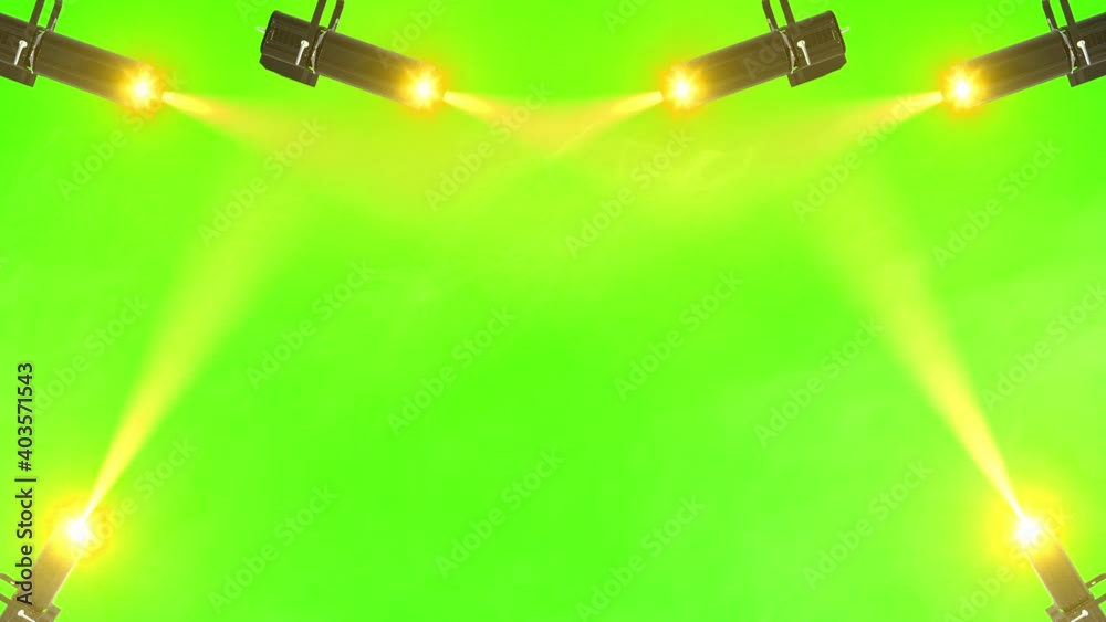 spot light flare ray beam effect loop animation green screen Stock ...