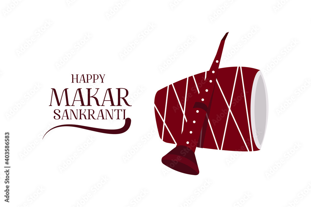 illustration of Happy makar sankranti Holiday Harvest Festival of ...