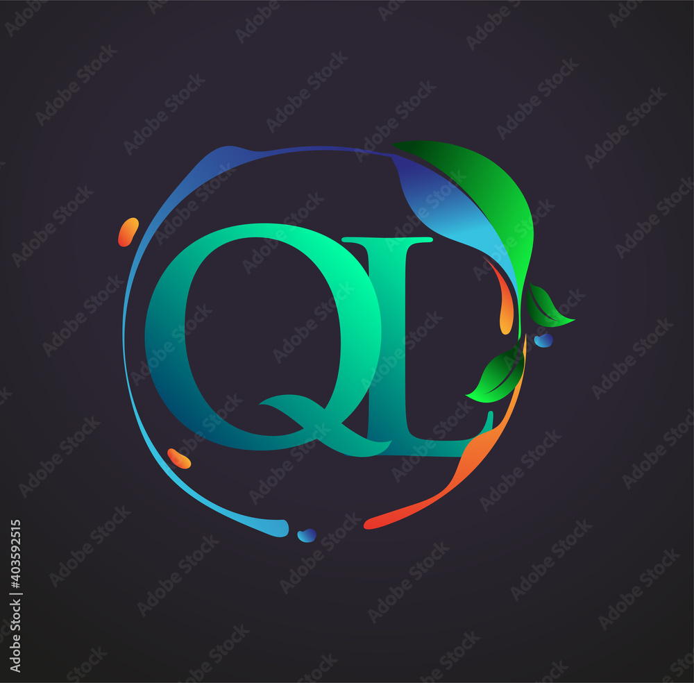 Initial Letter QL With nature elements Logo, colorful nature and ...