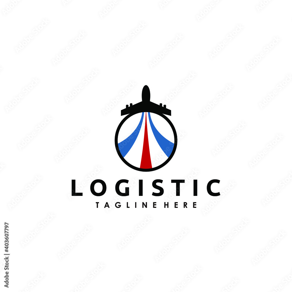 Modern Air plane logistics airlines plane logo design vector ...