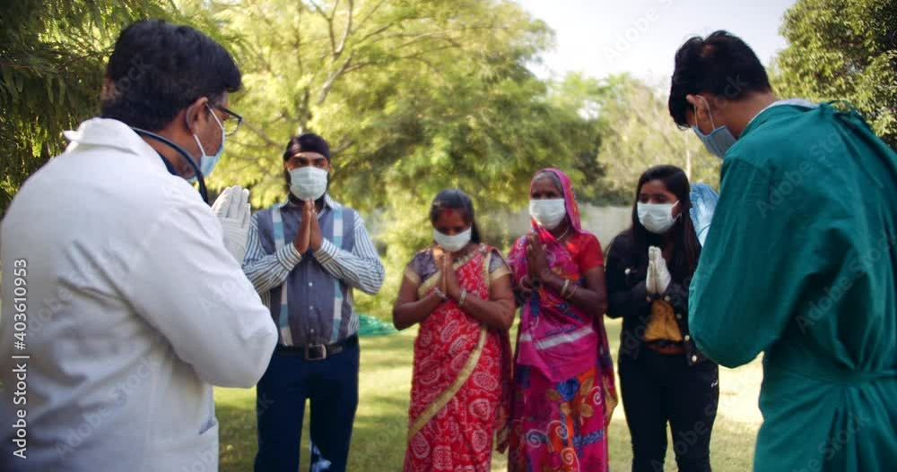 Slow-motion group of people of different religious groups in India ...
