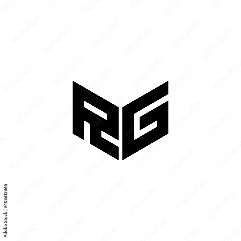 RG letter logo design with white background in illustrator, vector logo ...