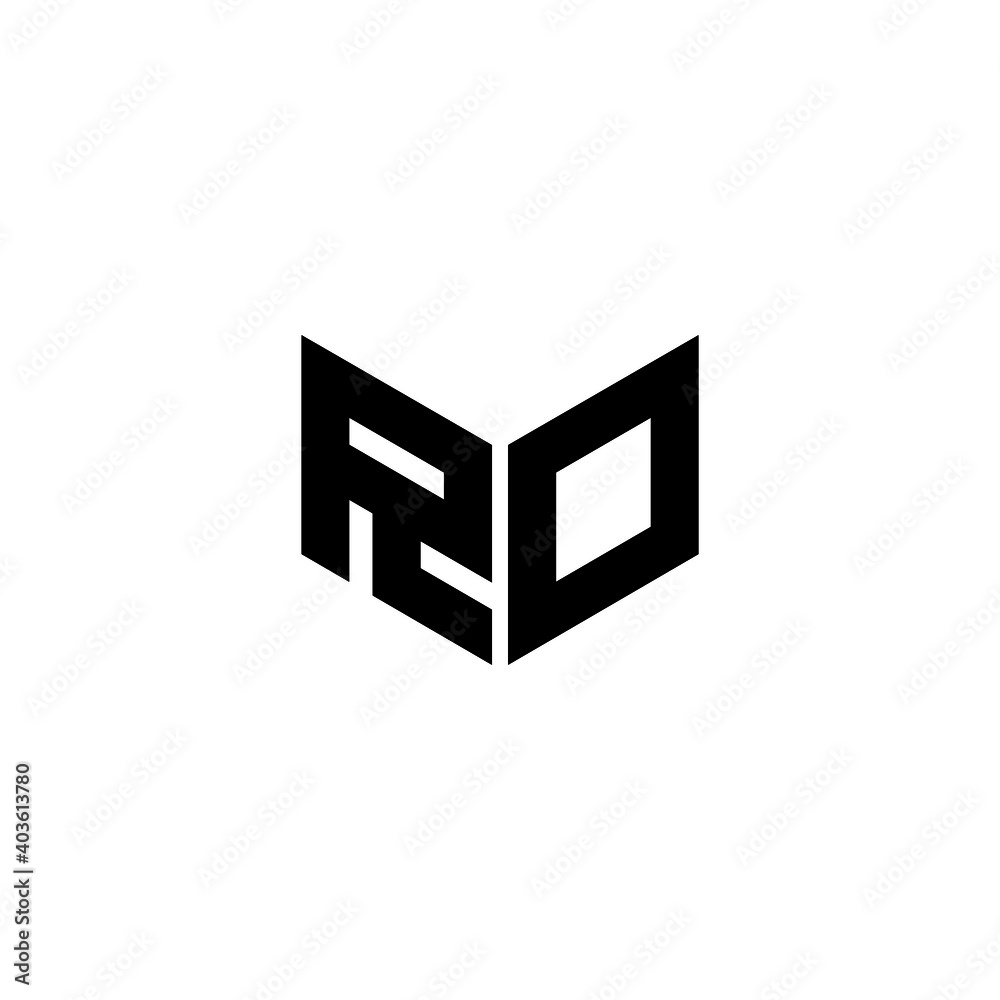 RO letter logo design with white background in illustrator, vector logo ...