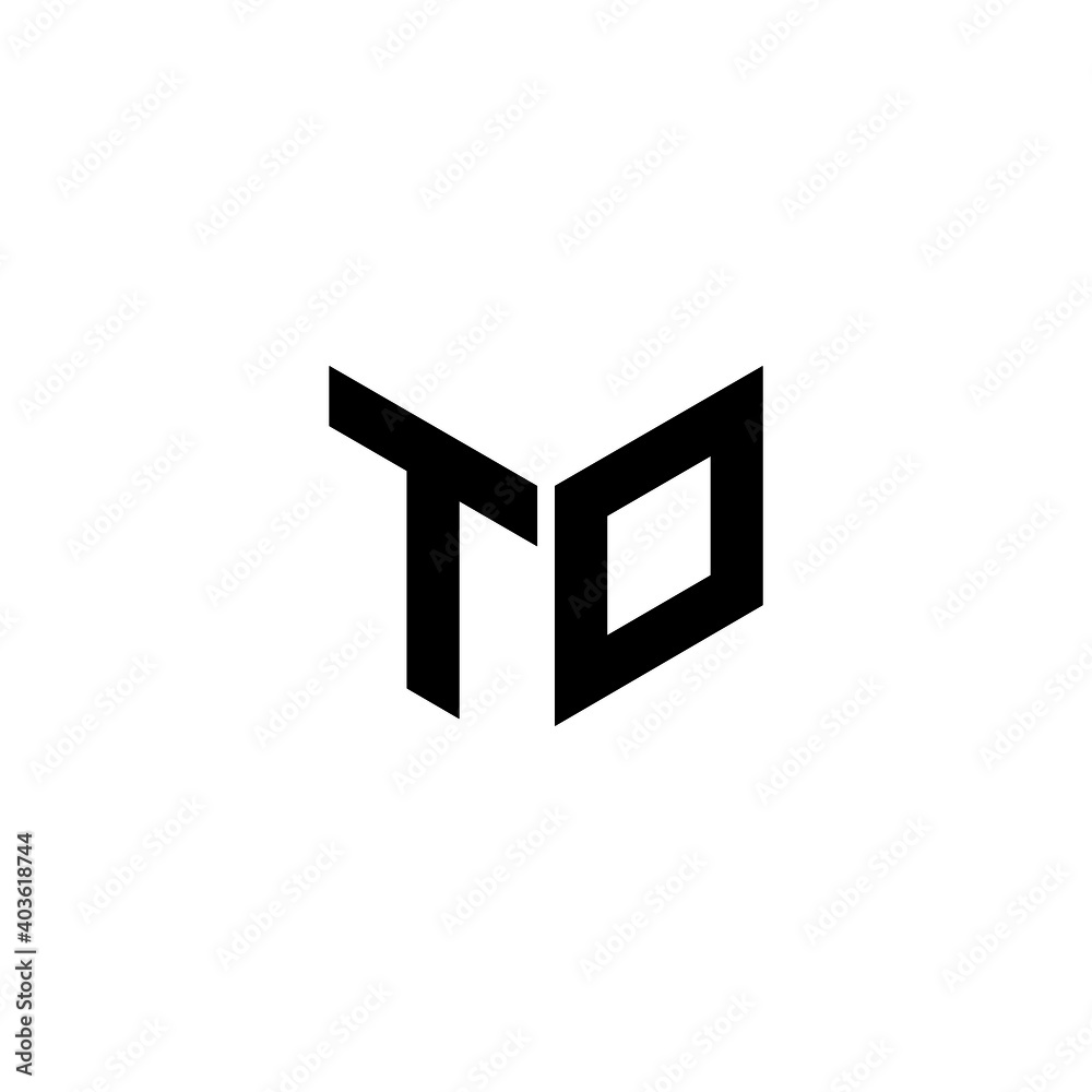 TD letter logo design with white background in illustrator, vector logo ...