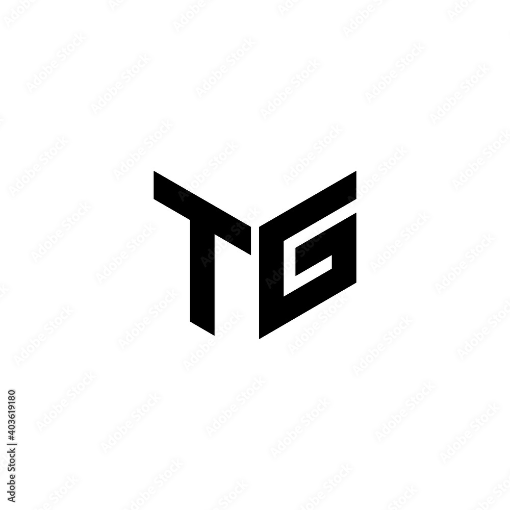 TG letter logo design with white background in illustrator, vector logo ...
