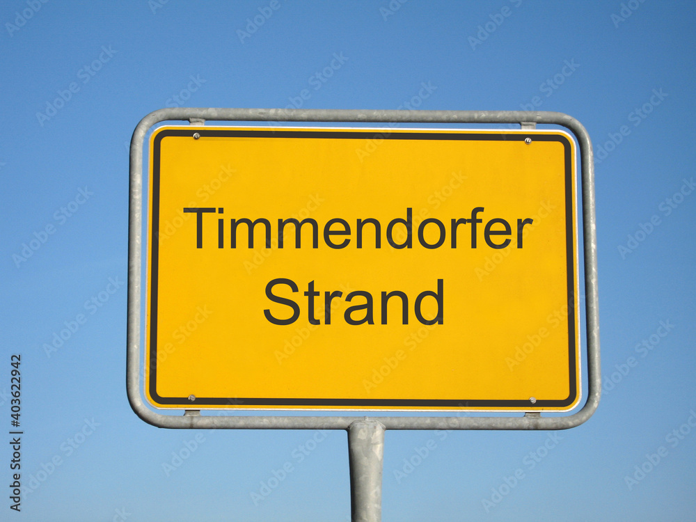 Ortsschild Timmendorfer Strand Stock Photo | Adobe Stock