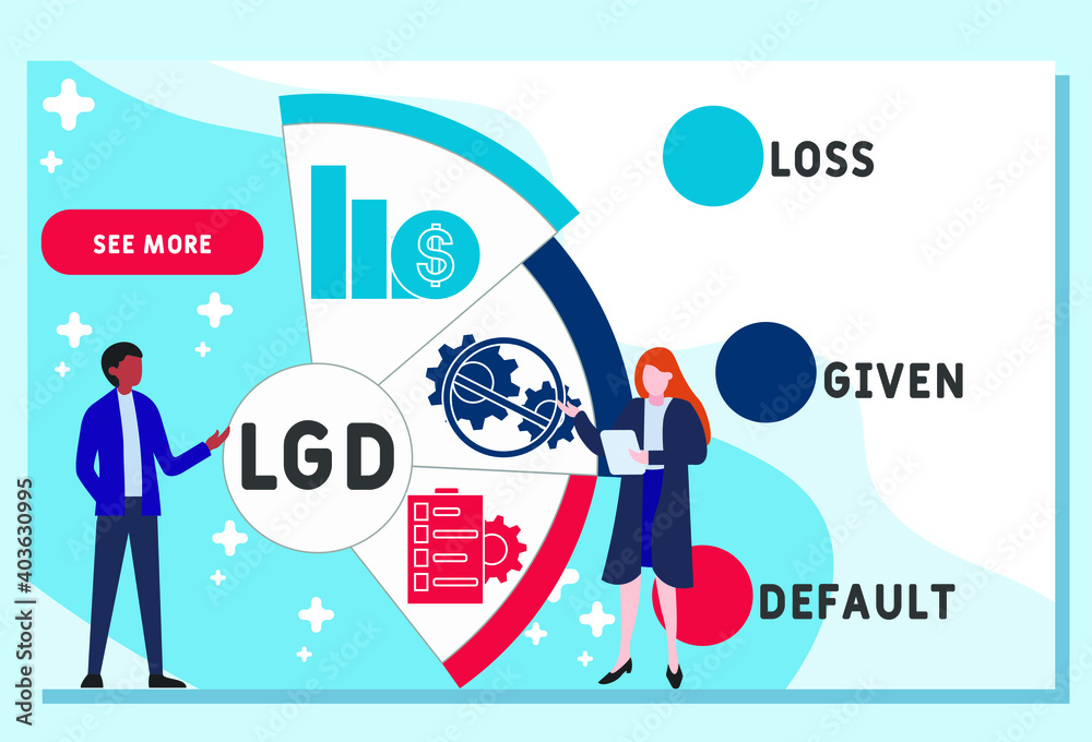 Vector website design template . LGD - Loss Given Default acronym ...