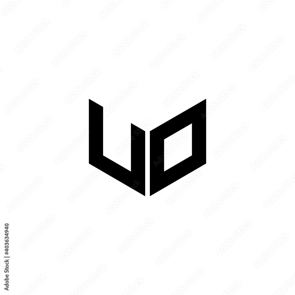 UO letter logo design with white background in illustrator, vector logo ...