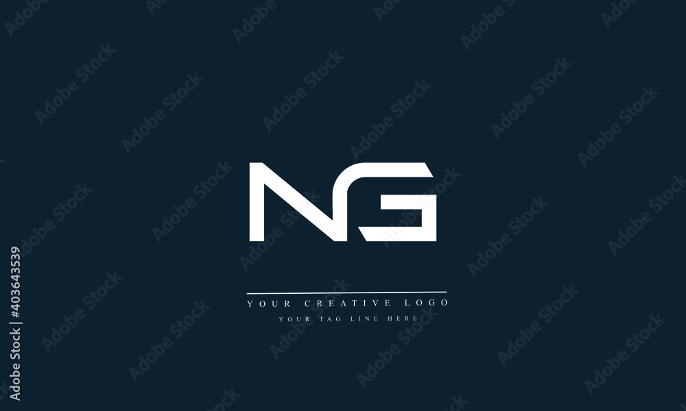 NG GN N G Letter Logo Design with Creative Modern Trendy Typography ...