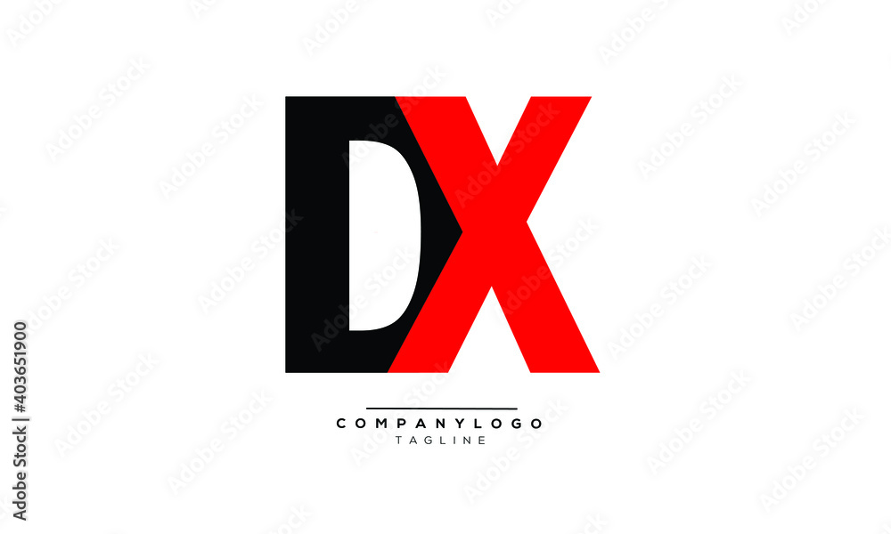 DX icon monogram letter text alphabet logo design Stock Vector | Adobe ...