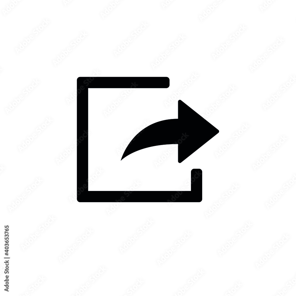 Logout vector icon. Logout illustration for web, mobile apps, design ...