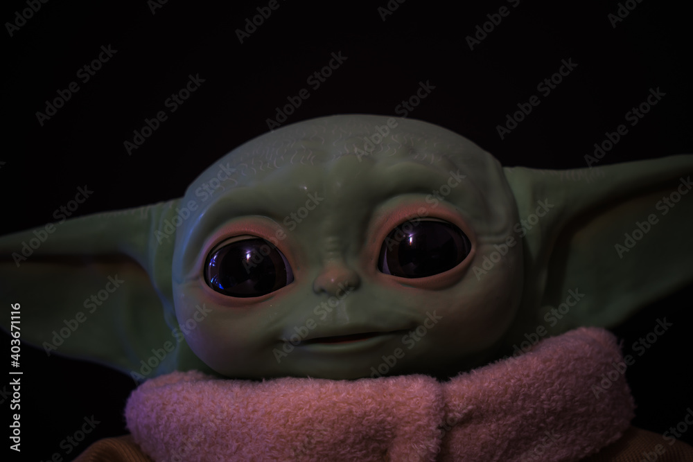 DECEMBER 2020: The Child, Grogu or baby Yoda, fictional character from ...