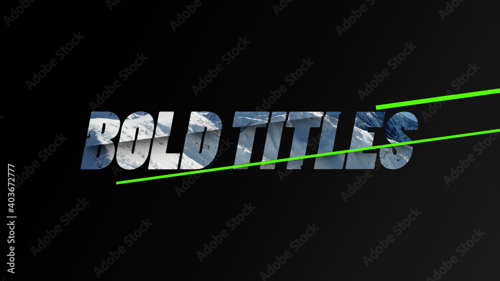 Jagged Bold Cut Out Titles Stock Template | Adobe Stock