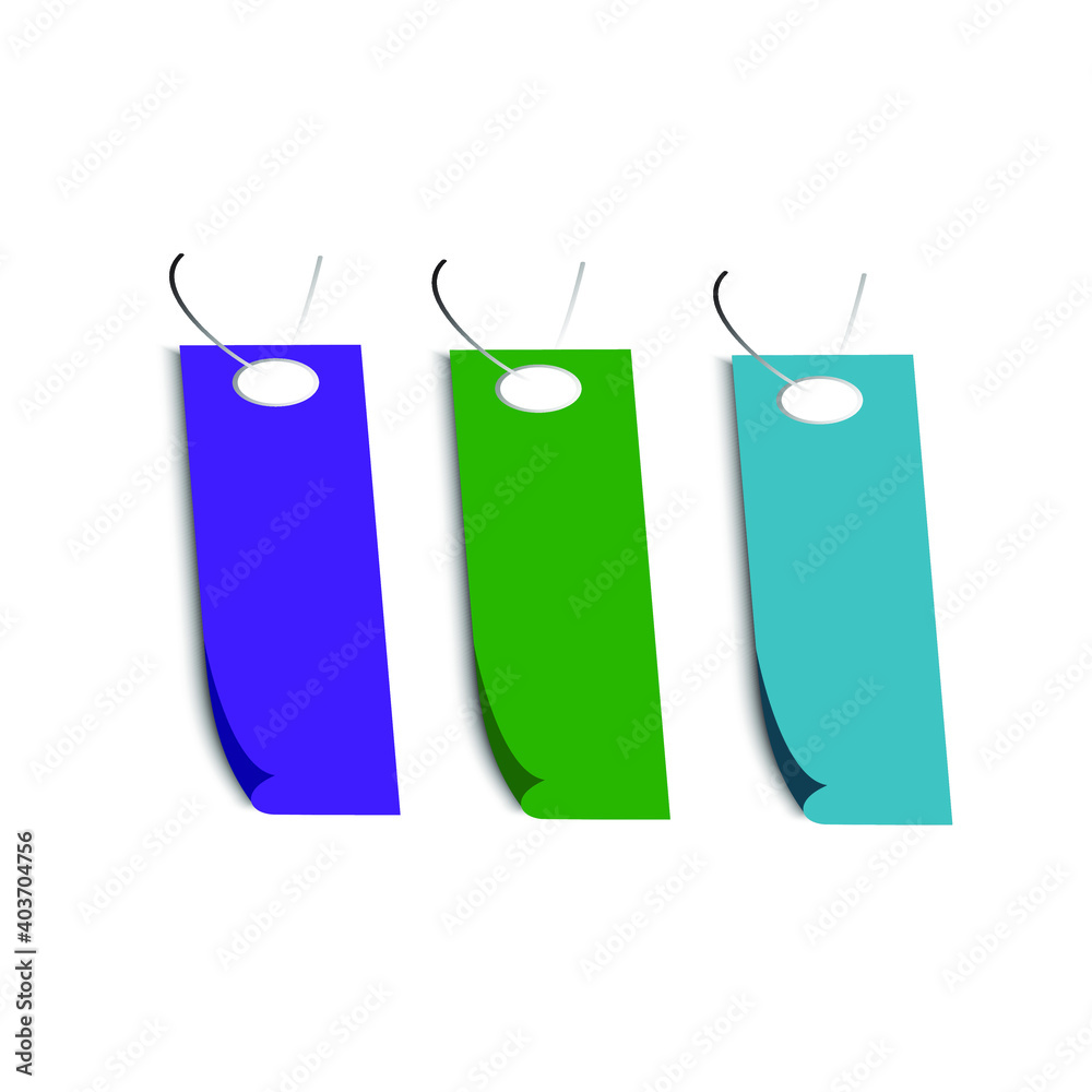 Blank tag with isolated on white background. Price tag template, gift ...