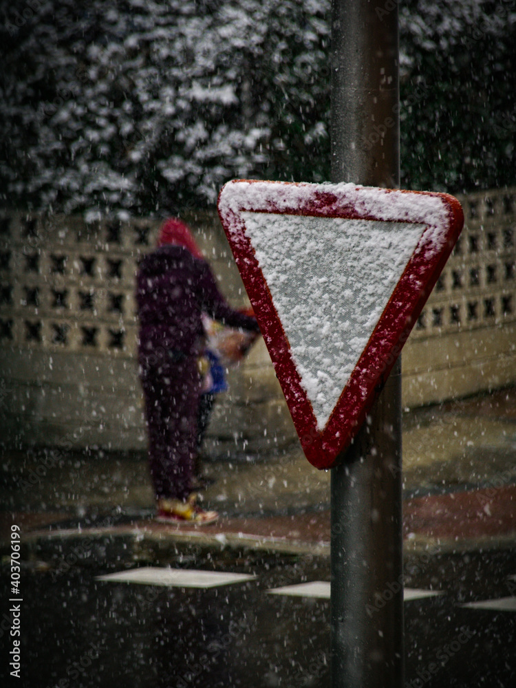 crossing sign Stock Photo | Adobe Stock