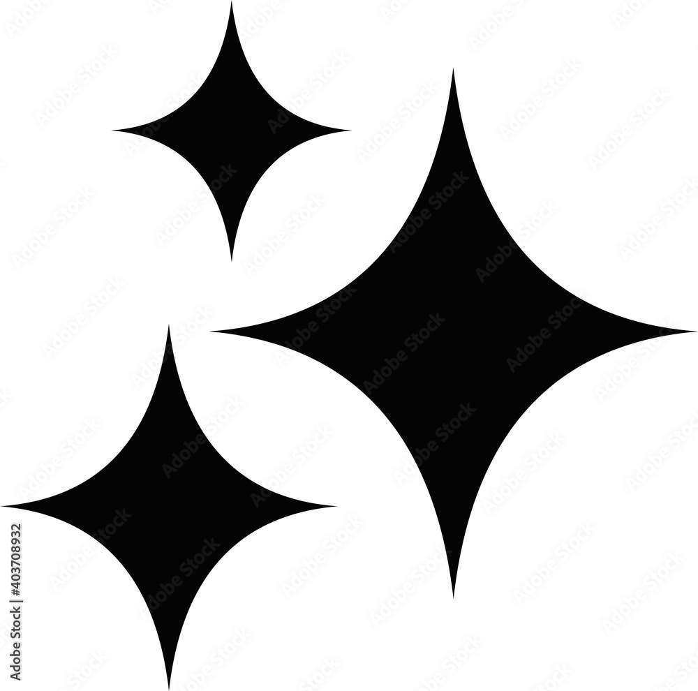 Vector illustration of silhouette of stars Stock Vector | Adobe Stock