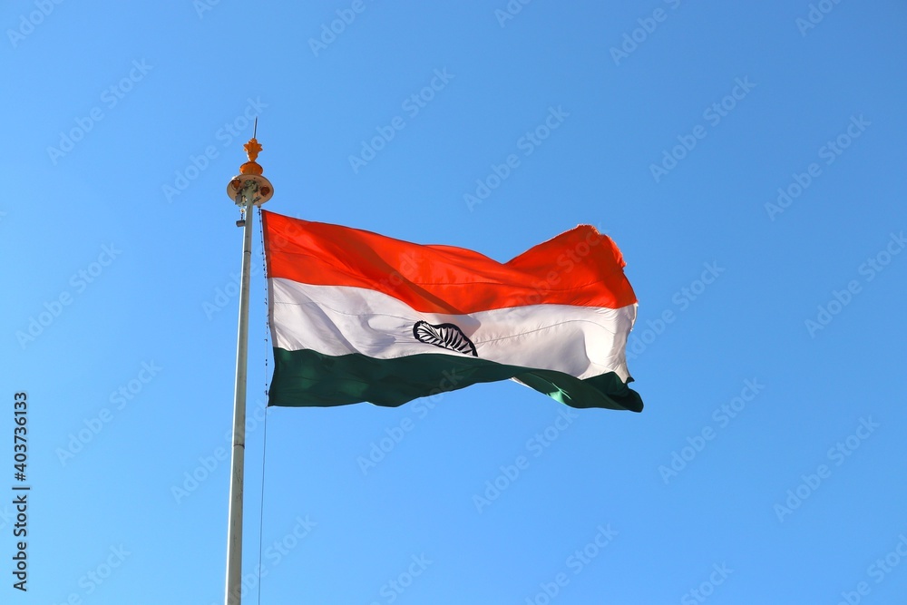 Indian National Flag Flying Animation
