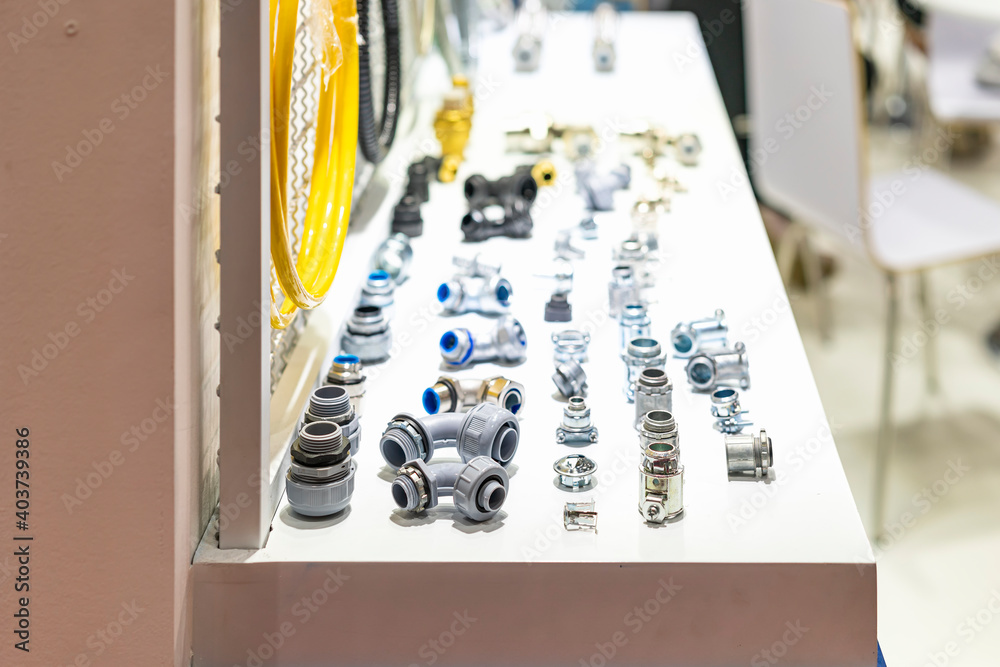 Plastic pvc and metal pipe connector conduit such as thread socket ...