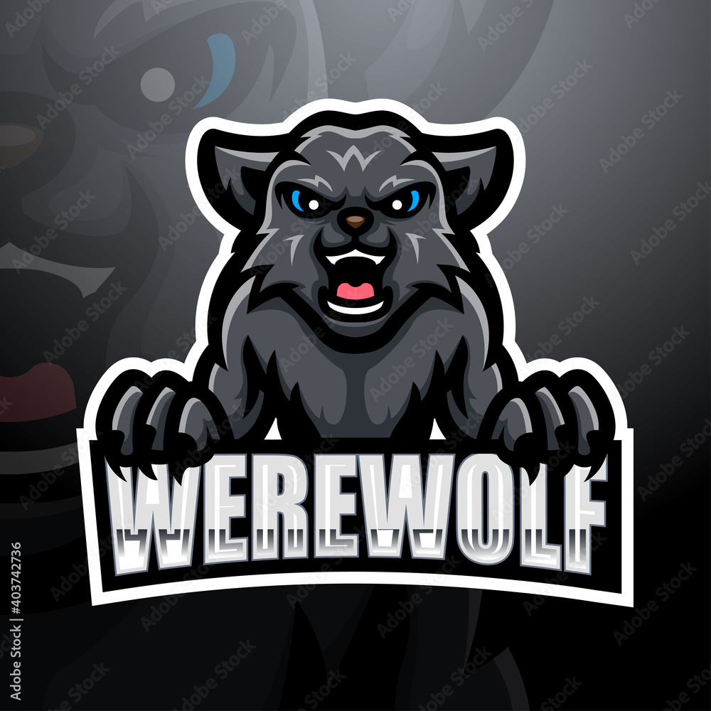 Werewolf mascot esport logo design Stock Vector | Adobe Stock