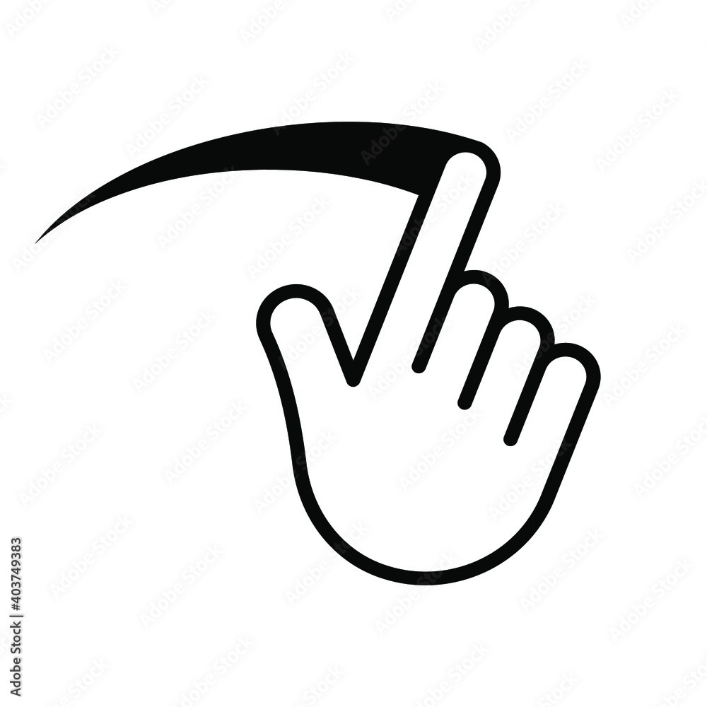 Screen swipe icon vector illustration. Stock Vector | Adobe Stock