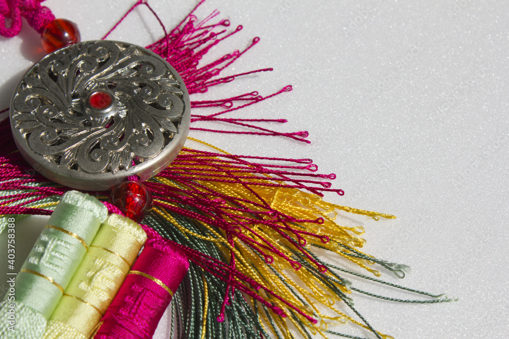 Korean traditional color and ornaments. norigae, Korean traditional ...