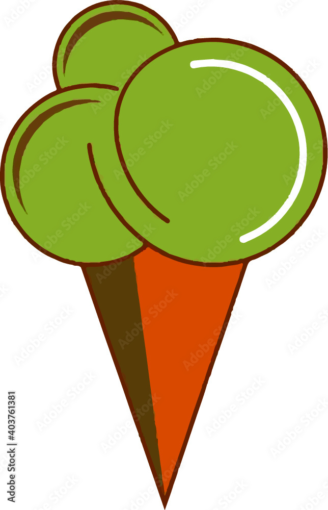 Saya mendesain logo saya dengan tema es krim Stock Vector | Adobe Stock