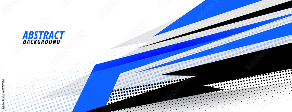 stylish blue and white sports background design Stock Vector | Adobe Stock