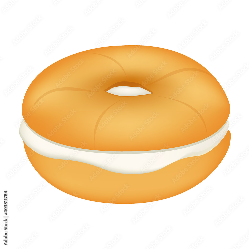 Bagel Emoji Vector Design. Fast Food Nutrition Art Illustration ...