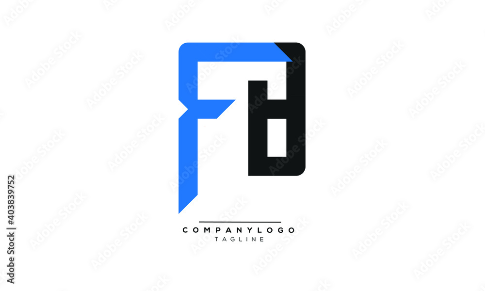 FB icon monogram letter text alphabet logo design Stock Vector | Adobe ...