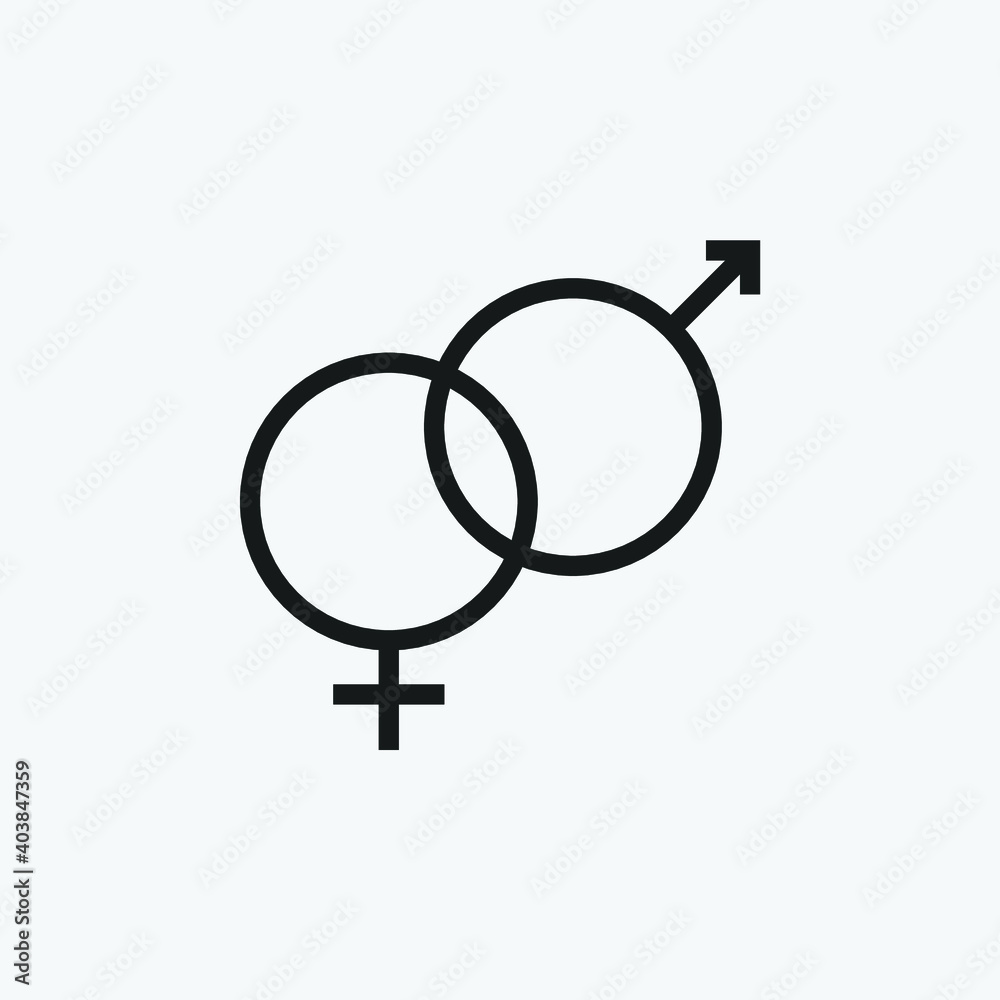 Editable Sex Line Art Icon Using For Presentation Website And