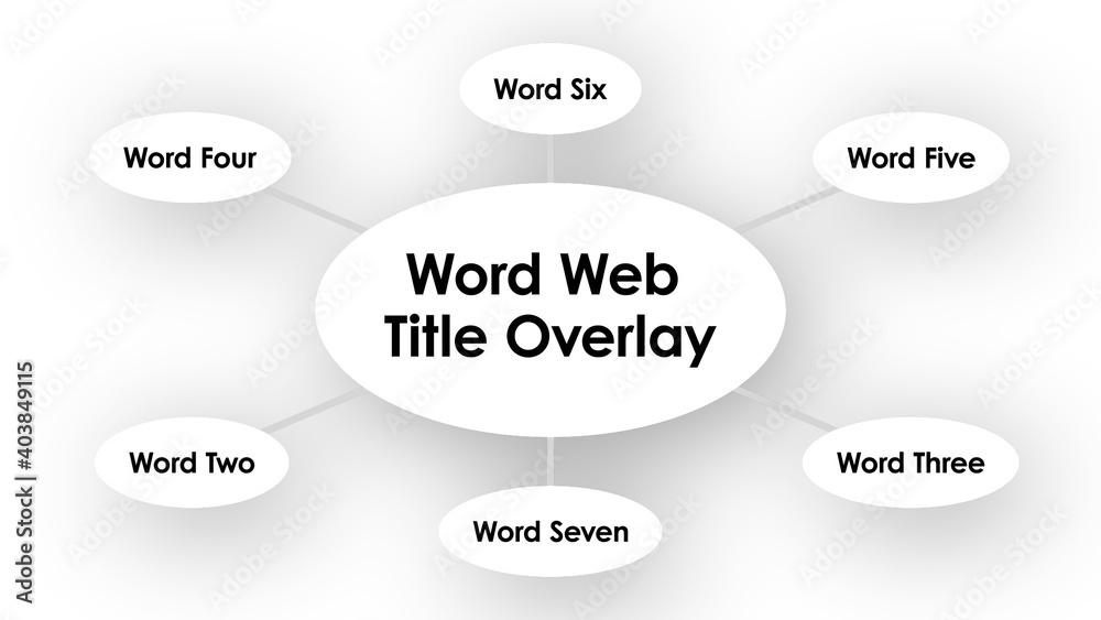 Word Web Title Overlay Stock Template | Adobe Stock