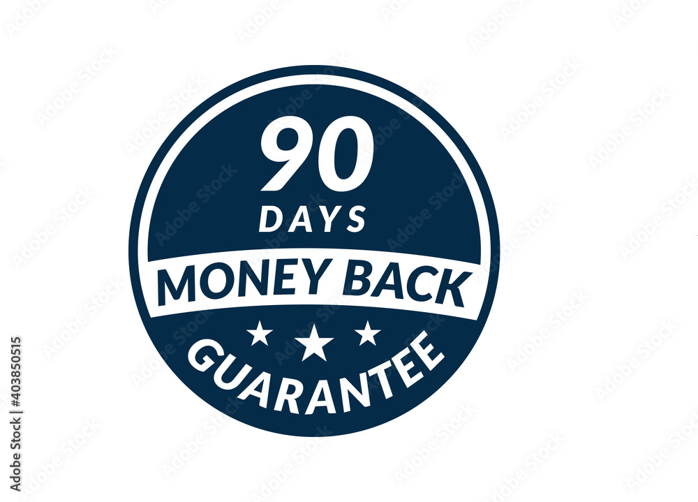 90 day money back guarantee label. 90 Days Money Back Guarantee Icon ...