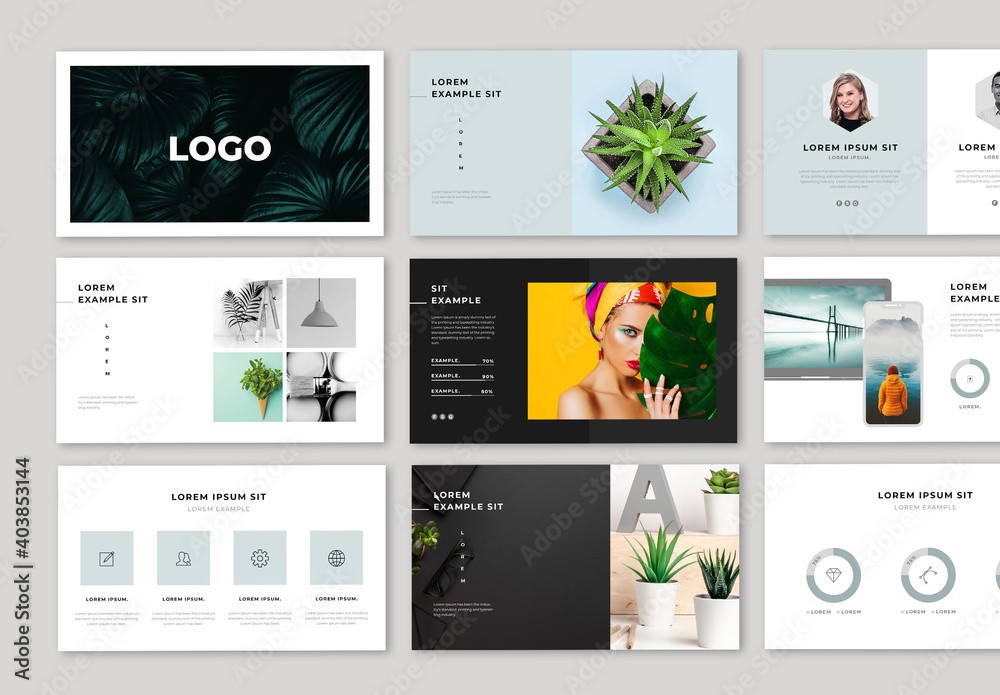Minimal and Clean Presentation Layout Stock Template | Adobe Stock
