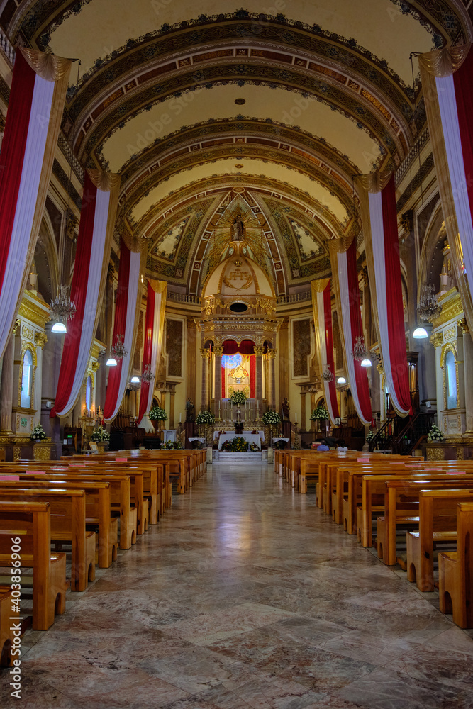 Basilica De La Virgen De La Salud En Patzcuaro Michoacan Stock Photo