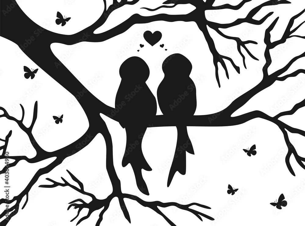 Love Bird Outline